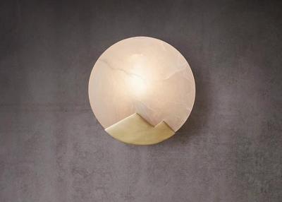 China Modern wall lamp round glass bedroom bedside lamp designer light luxury lamp Nordic living room background wall lamp for sale