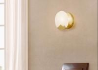 China Modern wall lamp round glass bedroom bedside lamp designer light luxury lamp Nordic living room background wall lamp for sale