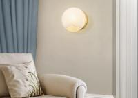 China Modern wall lamp round glass bedroom bedside lamp designer light luxury lamp Nordic living room background wall lamp for sale
