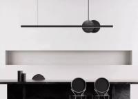 China Restaurant chandelier one word long strip modern simple light luxury minimalist designer marble one word long strip lamp for sale