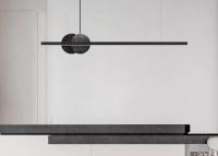 China Restaurant chandelier one word long strip modern simple light luxury minimalist designer marble one word long strip lamp for sale