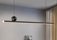 China Restaurant chandelier minimalist lamp Nordic style simple modern one-line aluminum tea room bar dining room dining table long strip lamp for sale