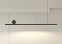 China Restaurant chandelier minimalist lamp Nordic style simple modern one-line aluminum tea room bar dining room dining table long strip lamp for sale