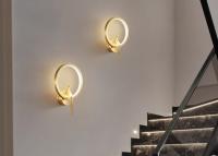 China Minimalist copper wall lamp bedroom bedside lamp modern simple living room background wall lamp hotel villa stair corridor lamp for sale