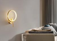 China Minimalist copper wall lamp bedroom bedside lamp modern simple living room background wall lamp hotel villa stair corridor lamp for sale