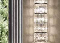 China Crystal long wall lamp hotel lobby club hall large long wall lamp villa sales office banquet hall high wall lamp for sale