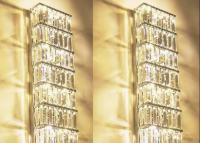 China Crystal long wall lamp hotel lobby club hall large long wall lamp villa sales office banquet hall high wall lamp for sale