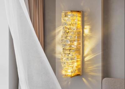 China Wall lamp crystal living room bedroom TV background wall stairs balcony outdoor waterproof villa wall door lamp for sale