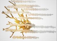 China Post-modern light luxury personality villa model room living room dining room bedroom lamp creative tassel branch crystal chandelier for sale