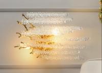 China Post-modern light luxury personality villa model room living room dining room bedroom lamp creative tassel branch crystal chandelier for sale