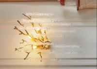 China Post-modern light luxury personality villa model room living room dining room bedroom lamp creative tassel branch crystal chandelier for sale