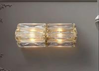 China Crystal wall lamp postmodern simple living room TV wall background lamp light luxury atmosphere long strip bedroom bedside lamp for sale