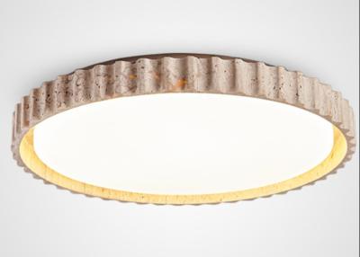 China French round bedroom ceiling lamp yellow cave stone wabi-sabi style living room dining room lamp middle-aged designer study for sale