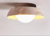 China Yellow cave stone ancient style corridor balcony ceiling lamp retro wabi-sabi style cloakroom entrance hallway small lamp for sale