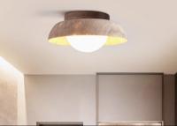 China Yellow cave stone ancient style corridor balcony ceiling lamp retro wabi-sabi style cloakroom entrance hallway small lamp for sale