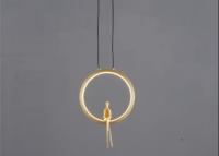 China All-copper bedroom bedside chandelier Nordic light luxury creative personality character shape ring living room background wall decorative lamp for sale