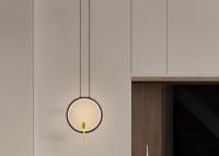 China All-copper bedroom bedside chandelier Nordic light luxury creative personality character shape ring living room background wall decorative lamp for sale