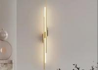 China Nordic minimalist light luxury long strip wall lamp simple modern living room TV background wall bedroom bedside mirror grille lamp for sale