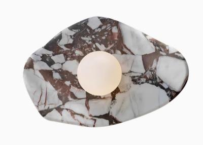 China Modern simple marble creative wall lamp Italian bedroom entrance staircase study stone wall lamp for sale