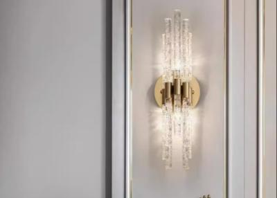 China French style living room background wall crystal wall lamp corridor staircase aisle art lighting master bedroom bedside creative wall lamp for sale