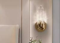 China French style living room background wall crystal wall lamp corridor staircase aisle art lighting master bedroom bedside creative wall lamp for sale