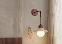 China Yellow travertine wall lamp bedroom bedside living room background wall homestay corridor entrance staircase balcony lamp for sale