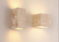 China Yellow travertine good quality  bedroom for home decorator interior stone wall lamp for sale