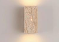 China Yellow travertine good quality  bedroom for home decorator interior stone wall lamp for sale