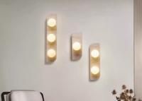 China Yellow travertine good quality  bedroom for home decorator interior stone wall lamp for sale