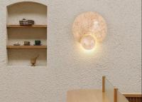 China Yellow travertine good quality  bedroom for home decorator interior stone wall lamp for sale