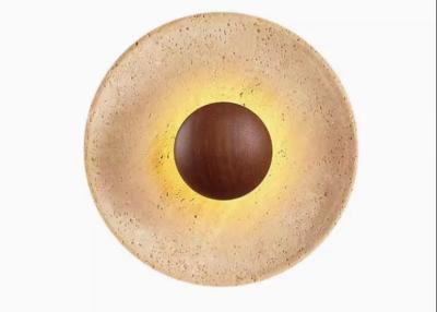 China Yellow travertine good quality  bedroom for home decorator interior stone wall lamp for sale