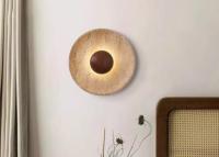 China Yellow travertine good quality  bedroom for home decorator interior stone wall lamp for sale