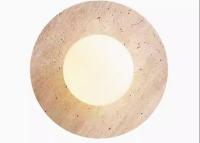 China Yellow travertine good quality  bedroom for home decorator interior stone wall lamp for sale