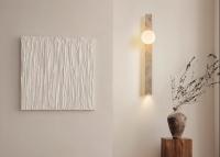 China Yellow travertine good quality  bedroom for home decorator interior stone wall lamp for sale