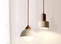 China Yellow travertine wooden pendant lamp bedroom for home decorator interior stone pendant lamp for sale