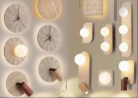 China Yellow travertine wooden pendant lamp bedroom for home decorator interior stone pendant lamp for sale
