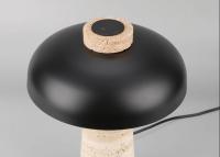 China Yellow travertine wooden table  lamp bedroom for home decorator interior stone table lamp for sale