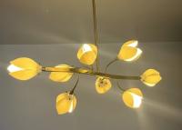 China Flower Big Chandelier Interior Designer Ceramic Pendant Lamp Home Decoration For Dinning Room for sale