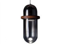 China Light luxury simple smoke gray bedside glass small chandelier designer model room cafe leather restaurant chandelier for sale