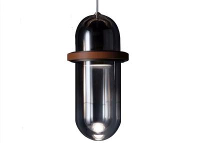 China Light luxury simple smoke gray bedside glass small chandelier designer model room cafe leather restaurant chandelier for sale