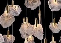 China Brazil imported pure natural crystal stone lamp chandelier bedroom living room restaurant lamp simple American crystal lamp for sale