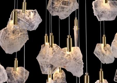 China Brazil imported pure natural crystal stone lamp chandelier bedroom living room restaurant lamp simple American crystal lamp for sale