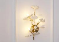 China Hotel Elegant Magnolia Flower Ceramic Wall Lamp for sale
