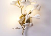 China Hotel Elegant Magnolia Flower Ceramic Wall Lamp for sale