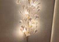 China Hotel Elegant Magnolia Flower Ceramic Wall Lamp for sale