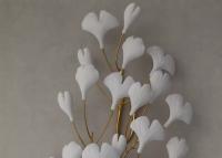 China Hotel Elegant Magnolia Flower Ceramic Wall Lamp for sale