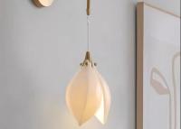 China Hotel Elegant Magnolia Flower Ceramic Wall Bowl Sconce Light for sale