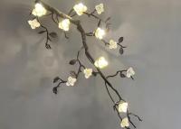 China Hotel Elegant Magnolia Flower Ceramic And Copper Villa Lamp Hotel Chanderlier Wall Lamp for sale
