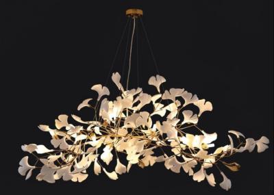China Project Chandelier Living Room Dining Room Lamp Light Luxury Leaf Villa Chandelier for sale