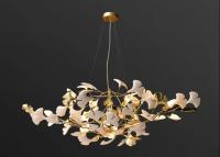 China Project Chandelier Living Room Dining Room Lamp Light Luxury Leaf Villa Chandelier for sale